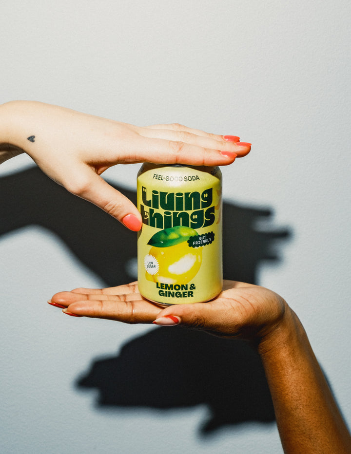 Living Things Lemon & Ginger Prebiotic Soda